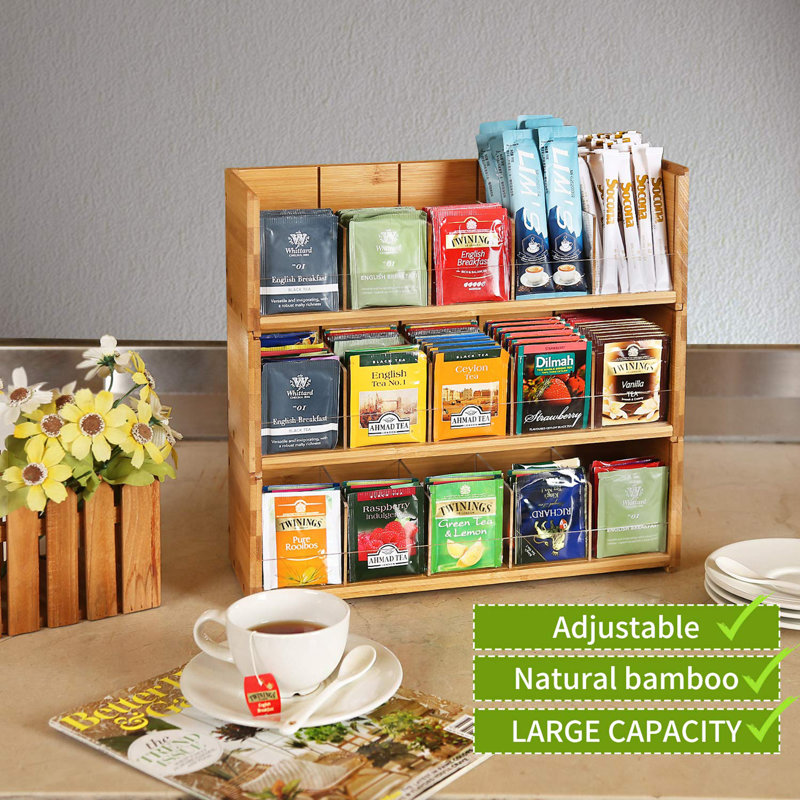 KJETHKEY Bamboo Tea Bag Organizer | Wayfair