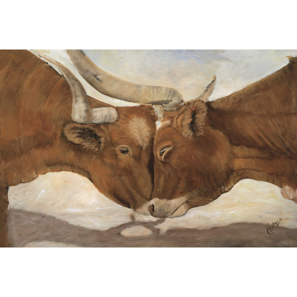 Rosalind Wheeler Hook 'Em Horns II On Canvas by Kathy Winkler Painting ...