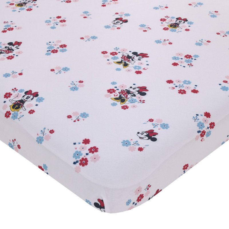 Disney Nojo Disney Minnie Mouse Fitted Mini Crib Sheet | Wayfair