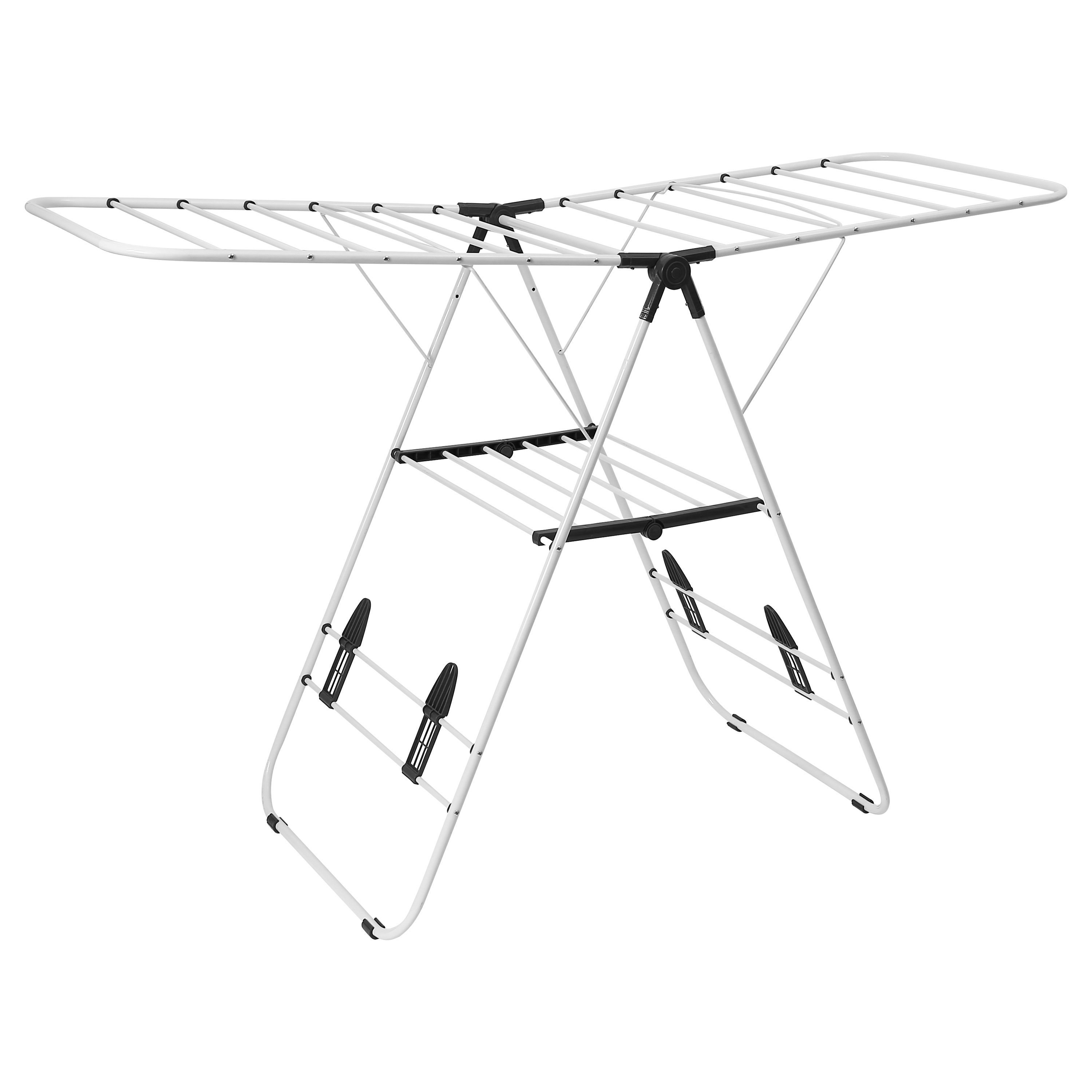 Rebrilliant Clothing Rack Heavy-Duty Folding Gull Wing Laundry Drying ...