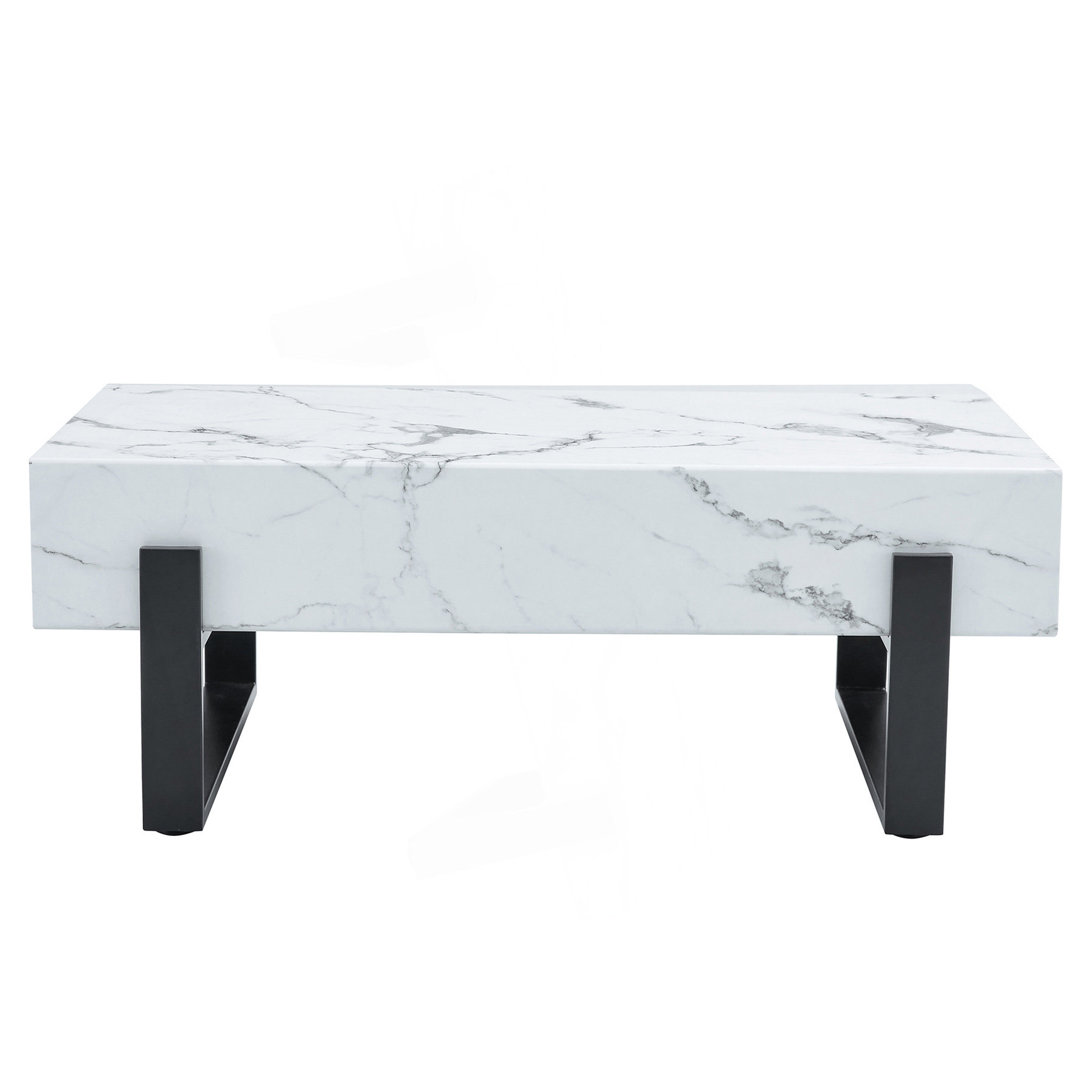 Ebern Designs Marble Texture Sticker Coffee Table | Wayfair