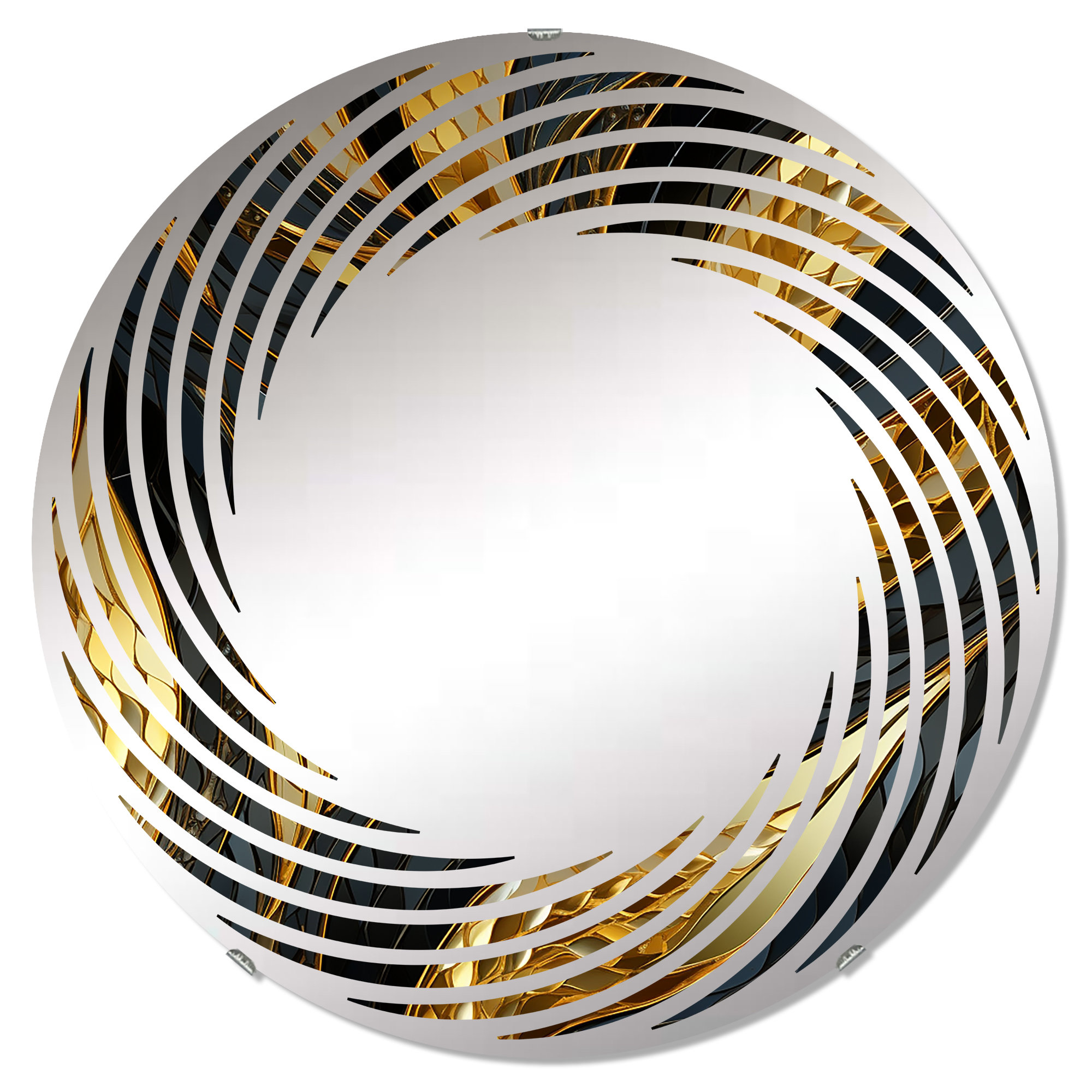 Design Art Glittering Glamour Gaze Sparkling Gold Harmony - Spiral Wall ...