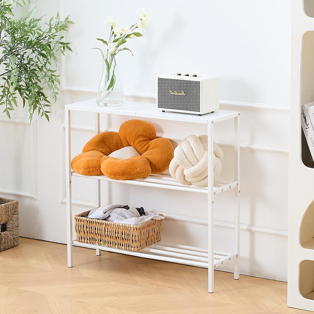 Ebern Designs Narrow Console Table - 3-Tier Entryway Table Wit... | Wayfair