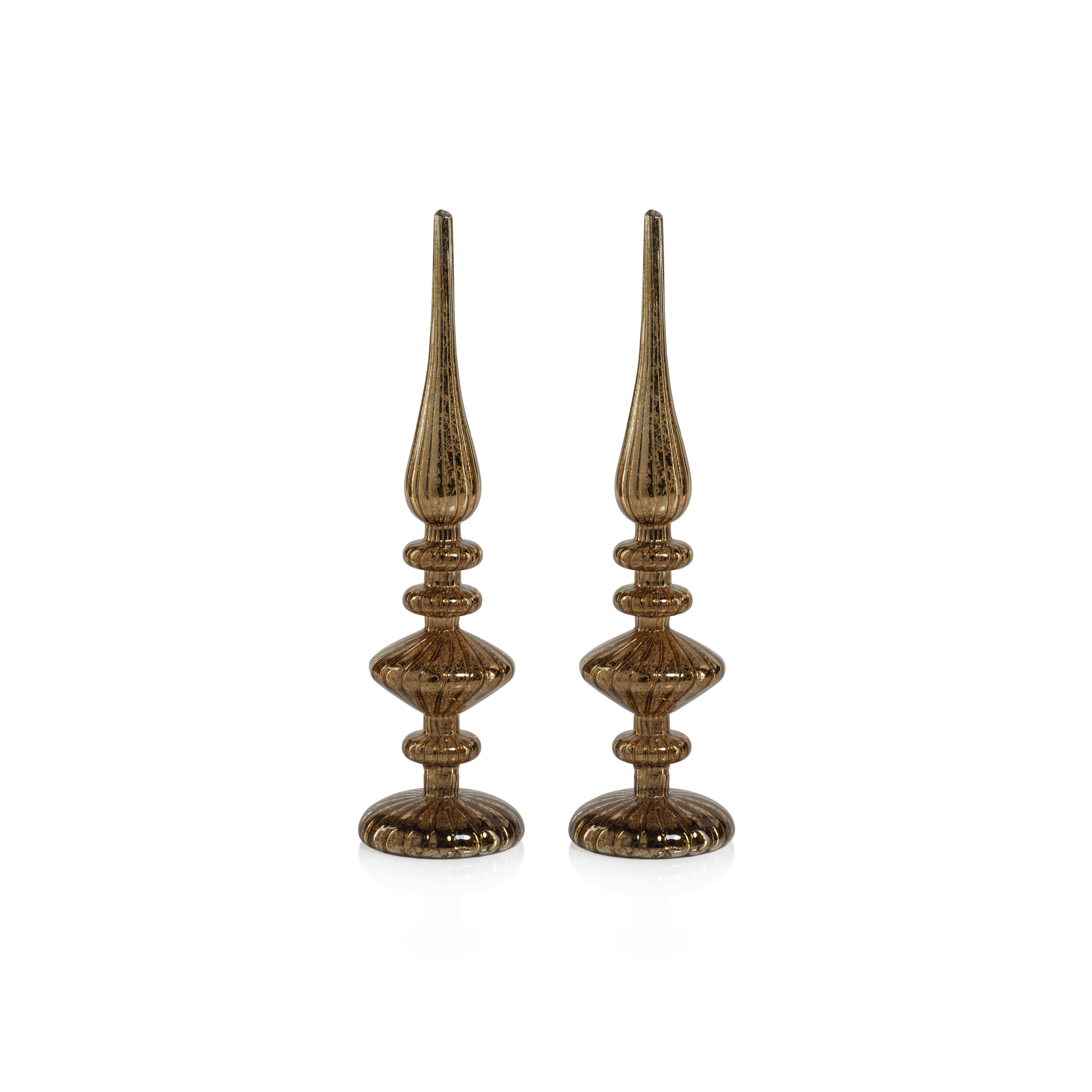 The Holiday Aisle® LED Tabletop Finials, Set of 2 | Wayfair