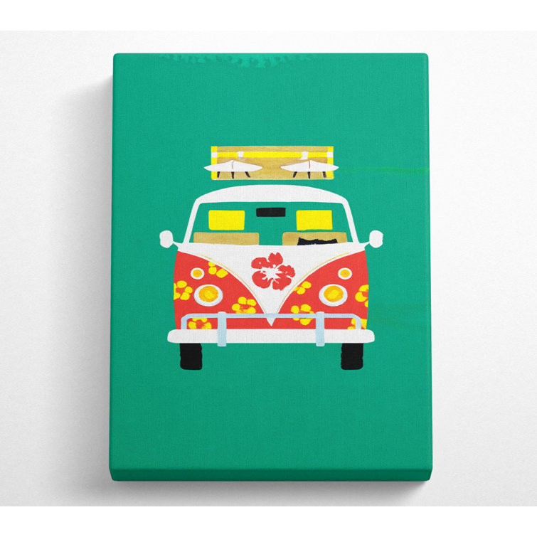 Marlow Home Co. VW Camper Van Holiday Time - Wrapped Canvas Art Prints ...