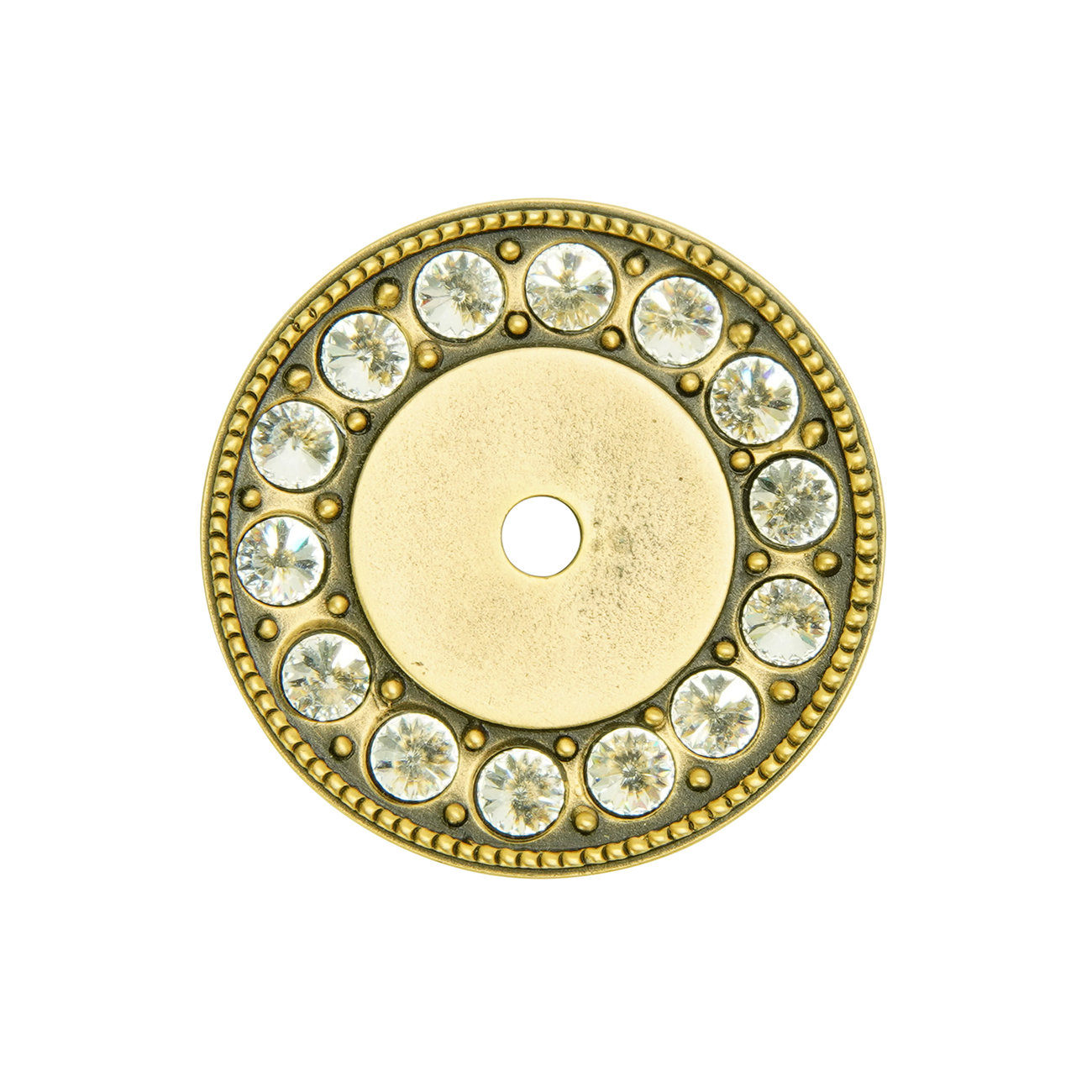 Carpe Diem Hardware Cache large round escutcheon with Swarovski ...