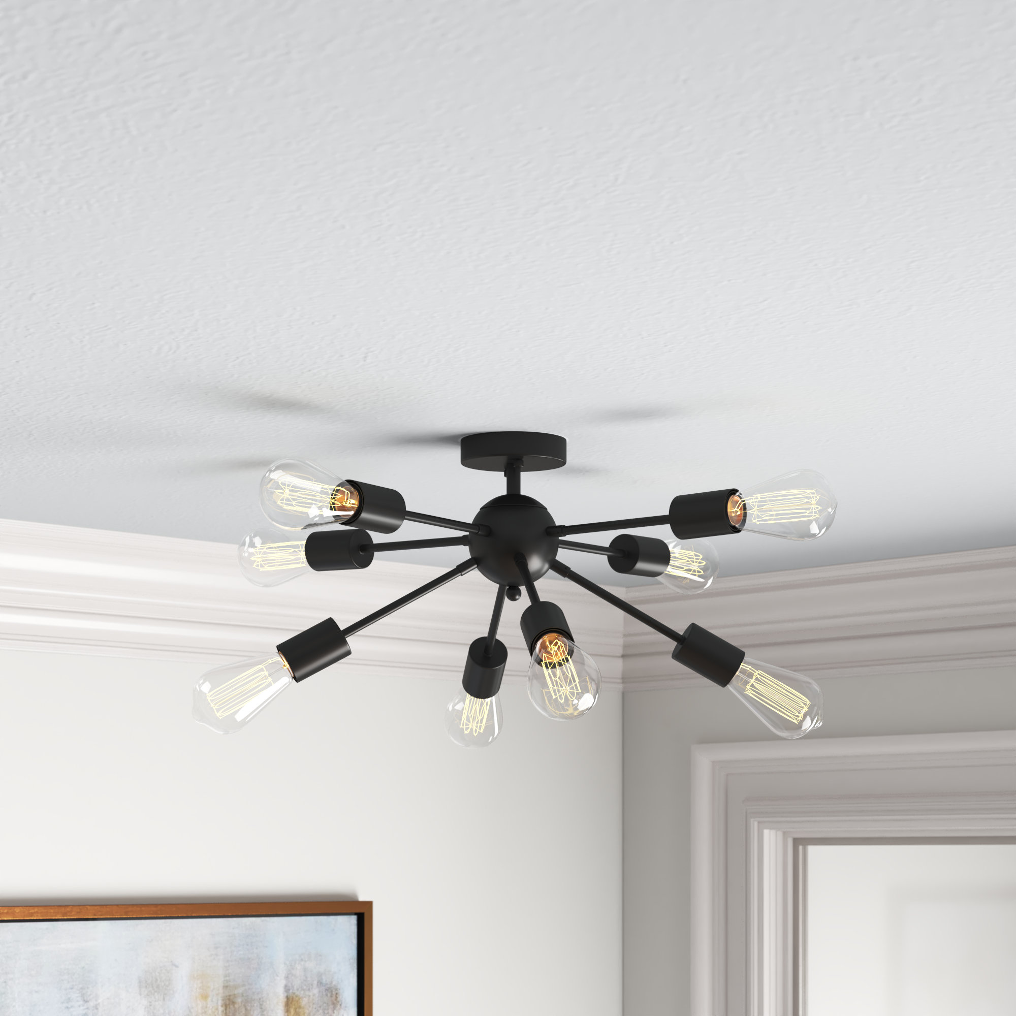 Wade Logan® Hadfield 8 -Light 26" Semi Flush Mount & Reviews | Wayfair