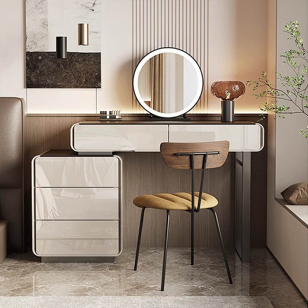 Orren Ellis Makeup Vanity with Light mirror,5 drawers - Wayfair Canada