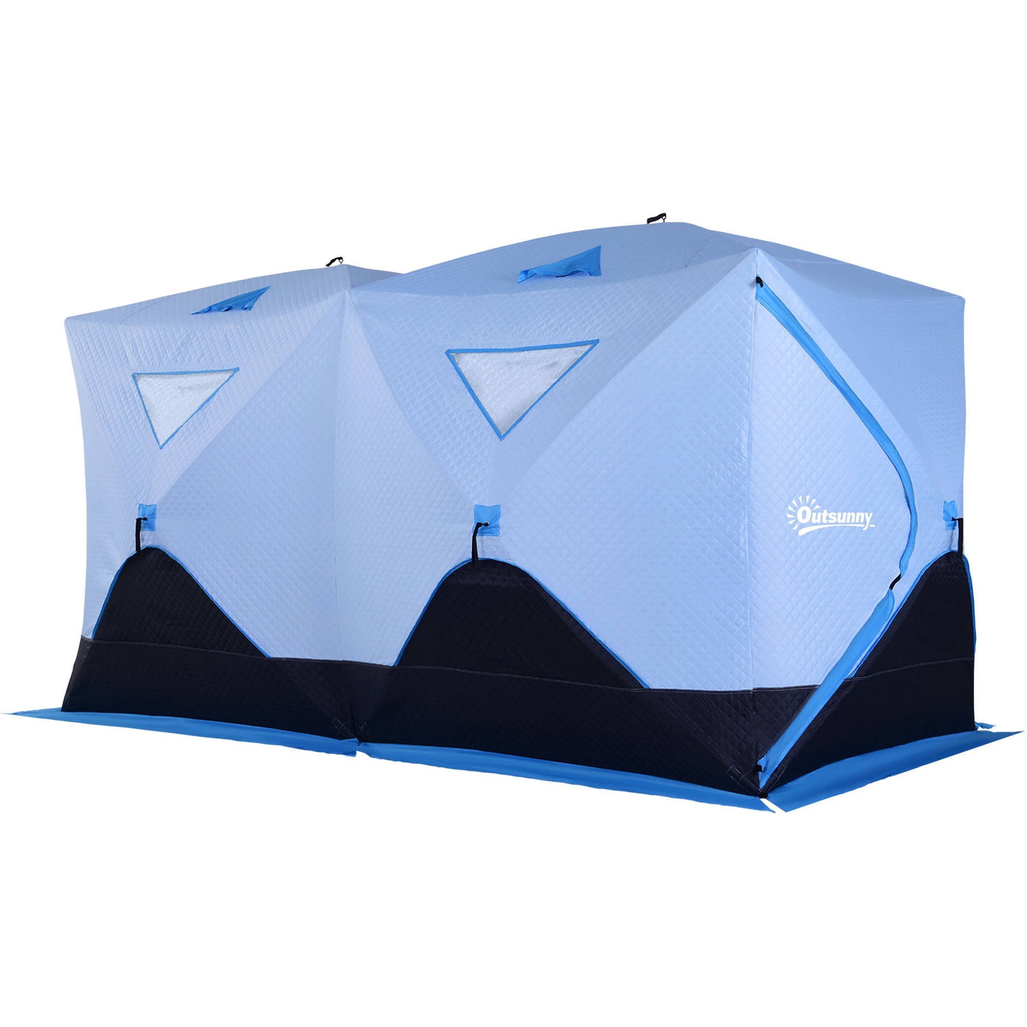 Outsunny Portable Ice Fishing Tent with Ventilation Windows and Carry ...