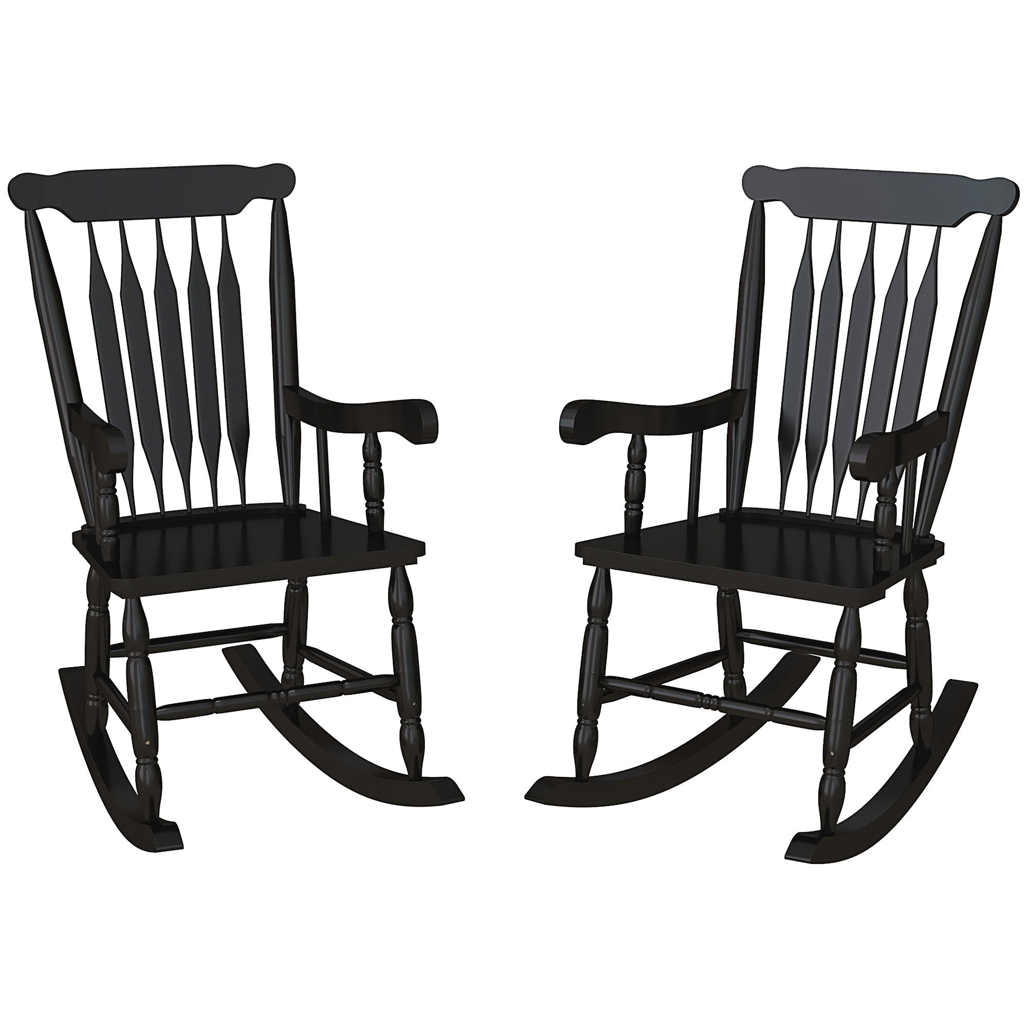 Ophelia & Co. Outdoor Wood Rocking Chairs Set Of 2, 350 Lbs. Porch ...