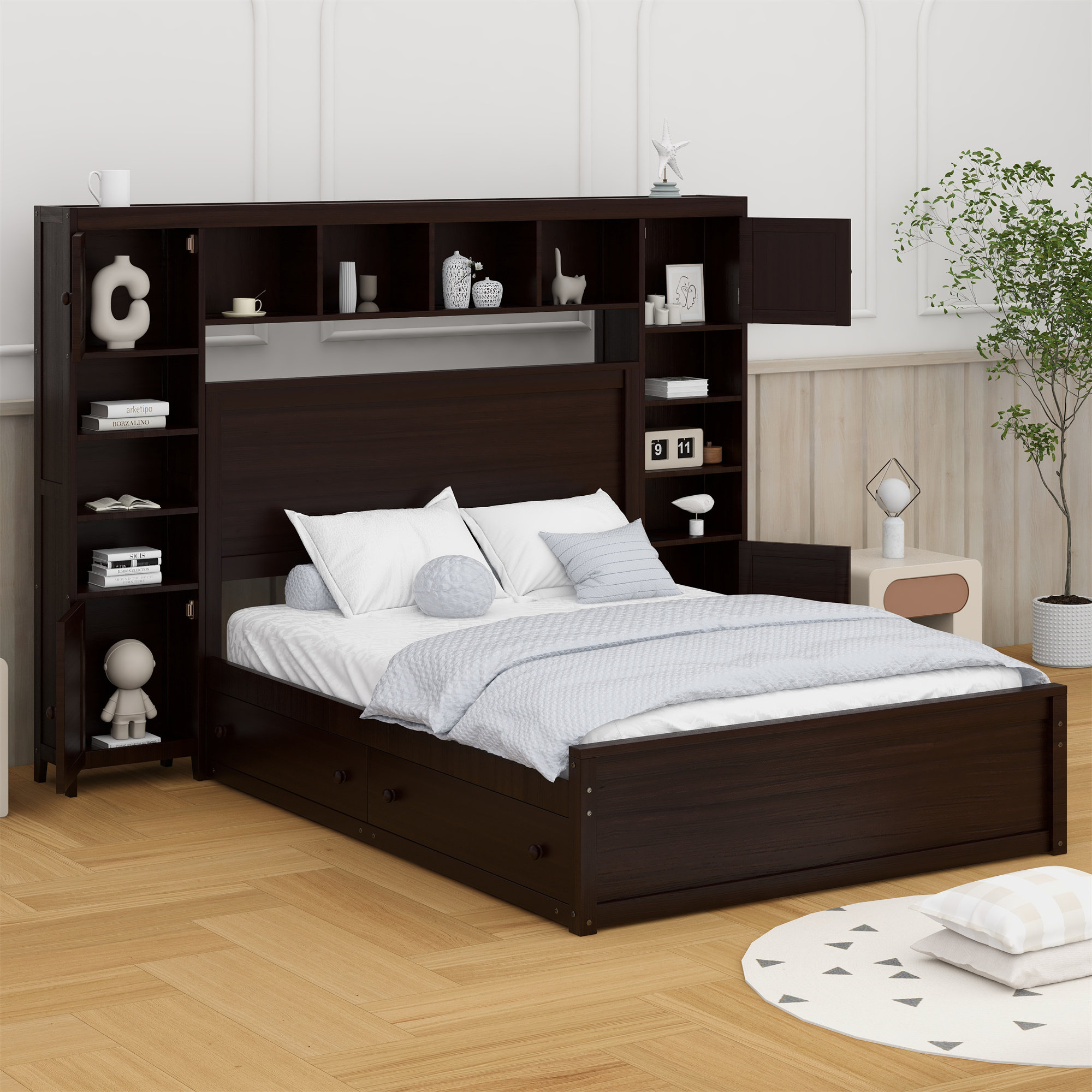 Lark Manor™ Auldridge Bookcase Bed | Wayfair