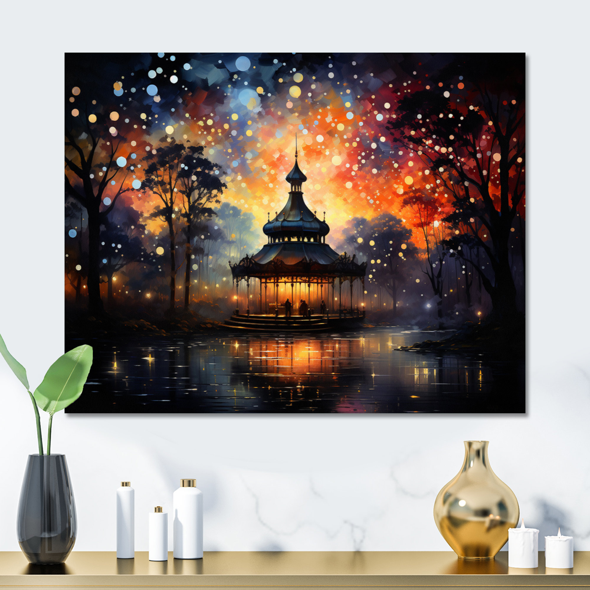 Winston Porter Carousel Pointillism Dot - Architecture Metal Wall Decor ...