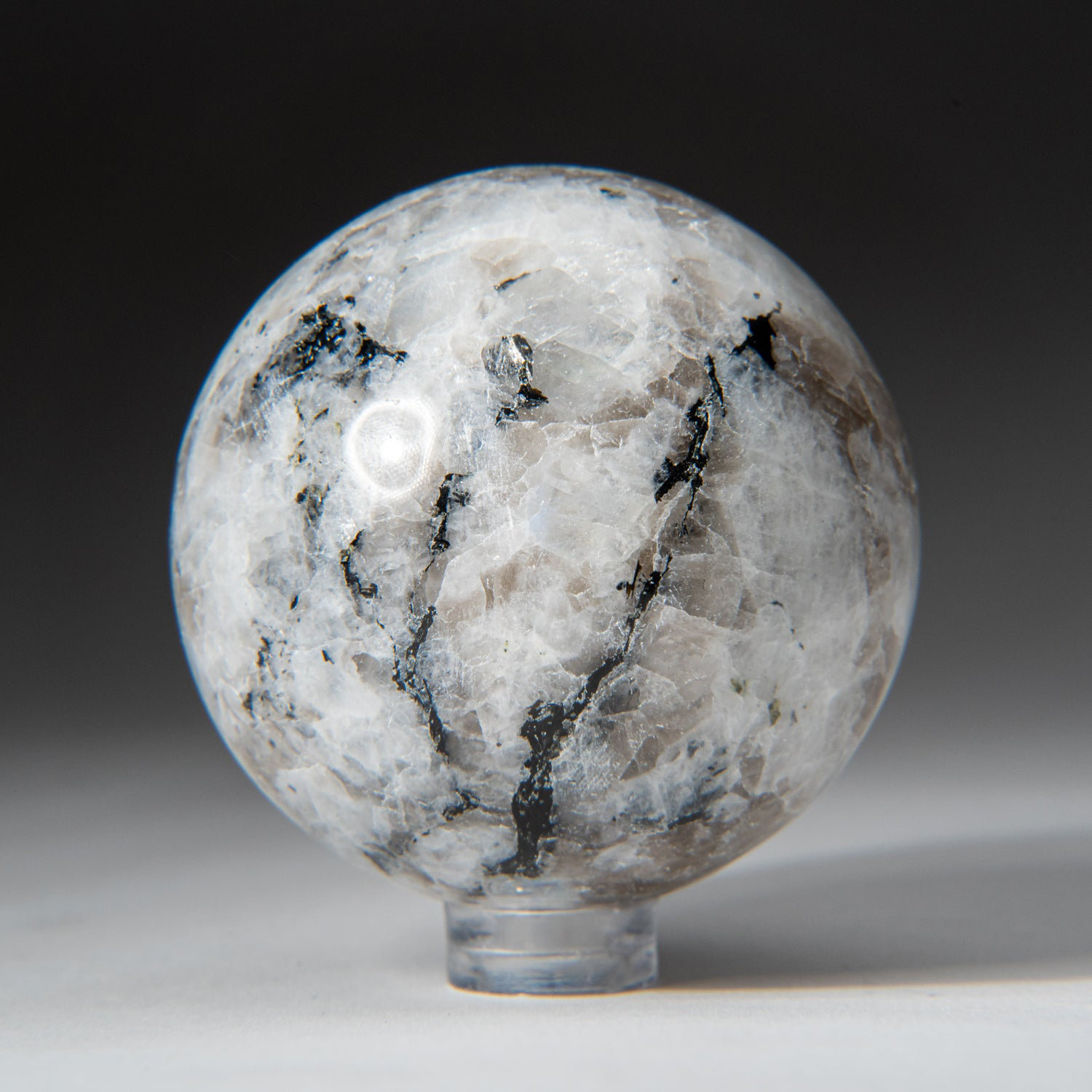 Astro Gallery of Gems Genuine Polished Rainbow Moonstone Sphere (2 ...