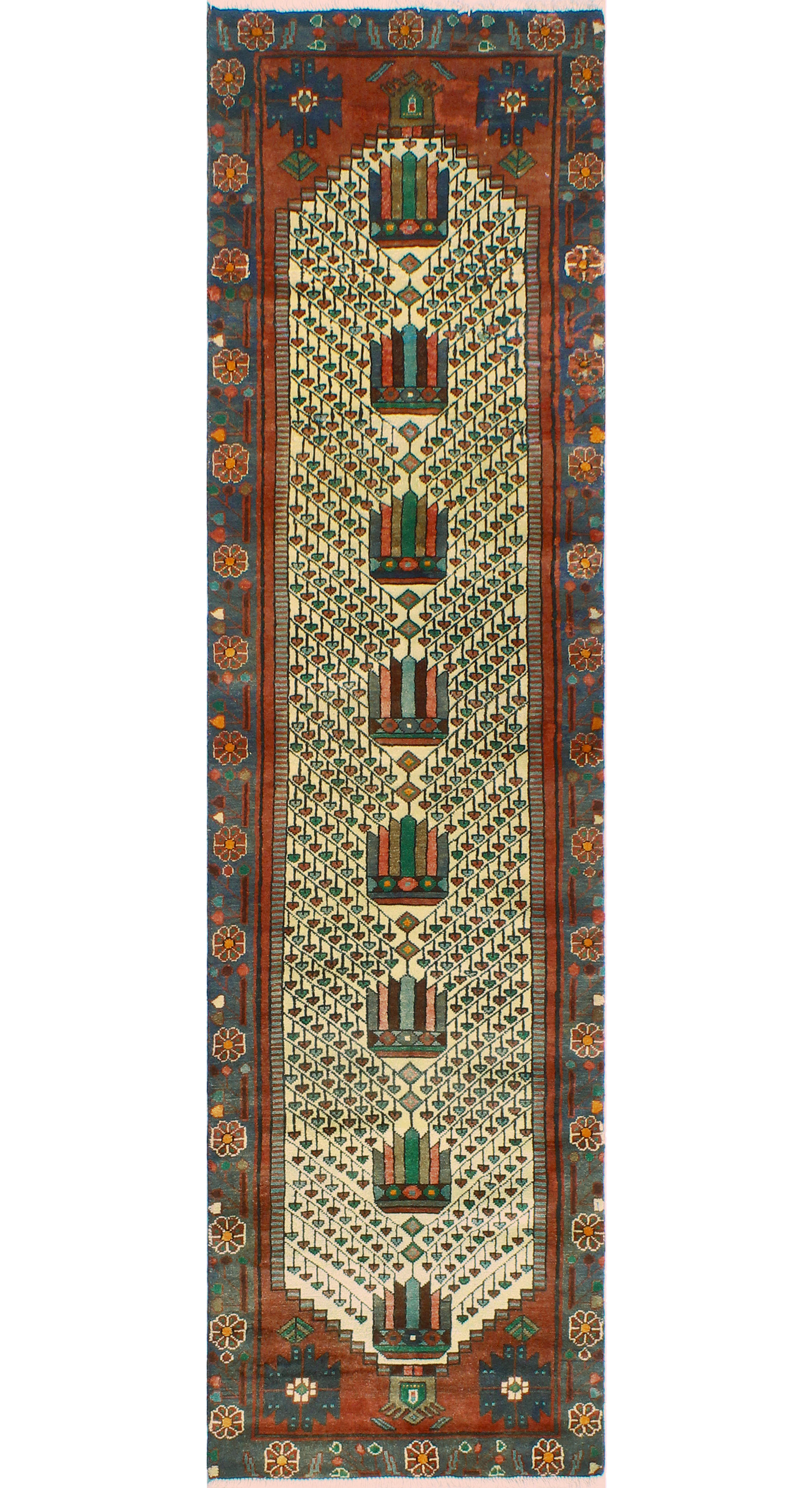 Isabelline Khylar Distressed Guvenc Ivory Runner | Wayfair