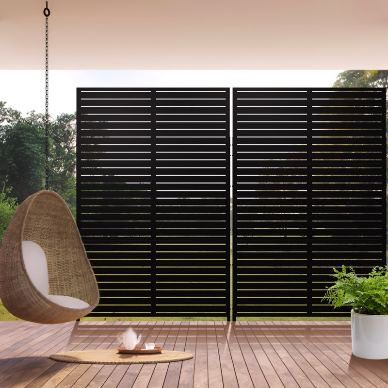 MAYEERTY 6 ft. H x 4 ft. W Metal Privacy Screen & Reviews | Wayfair