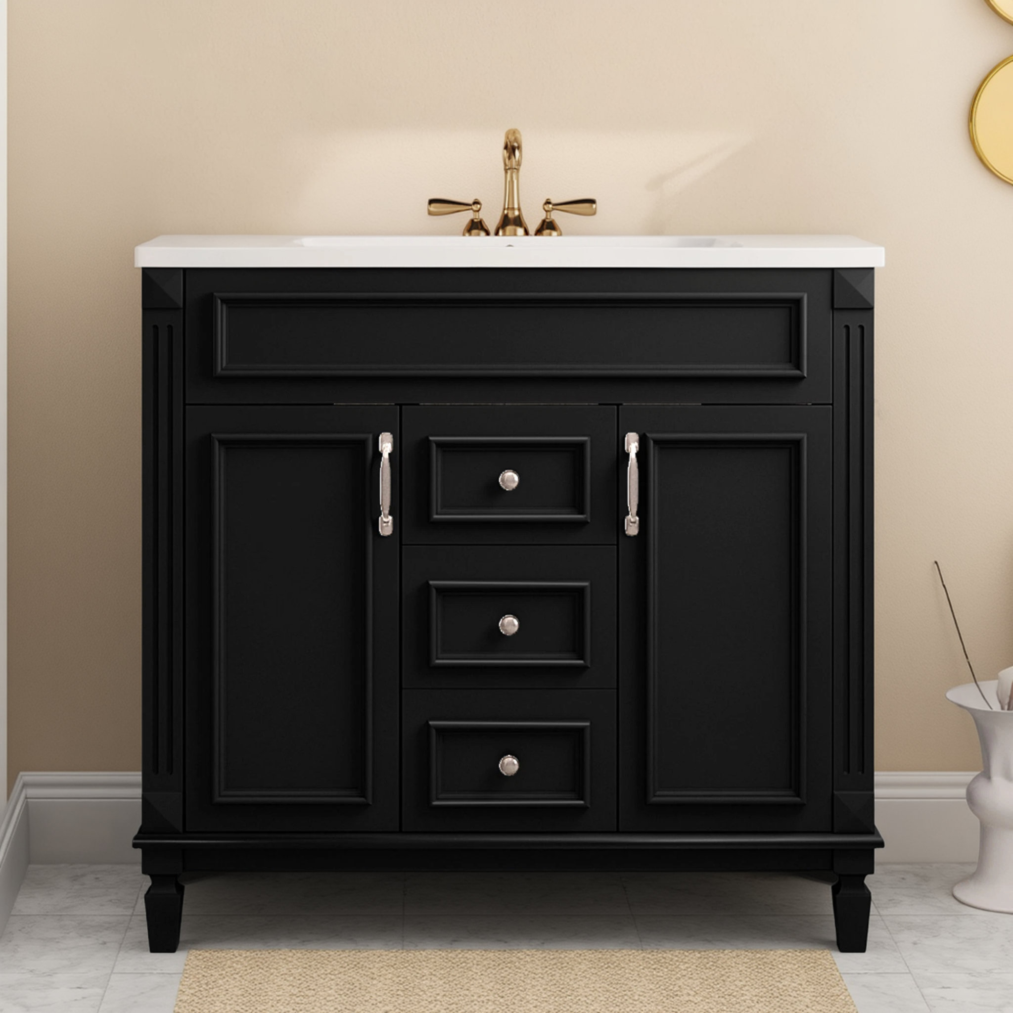 Dakota Fields 36 Inch Single Sink Bathroom Vanity With Over Head Sink ...
