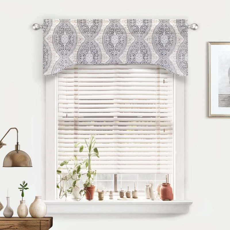 Bungalow Rose Adrianne Swag Valance Kitchen Valance U Shape with ...