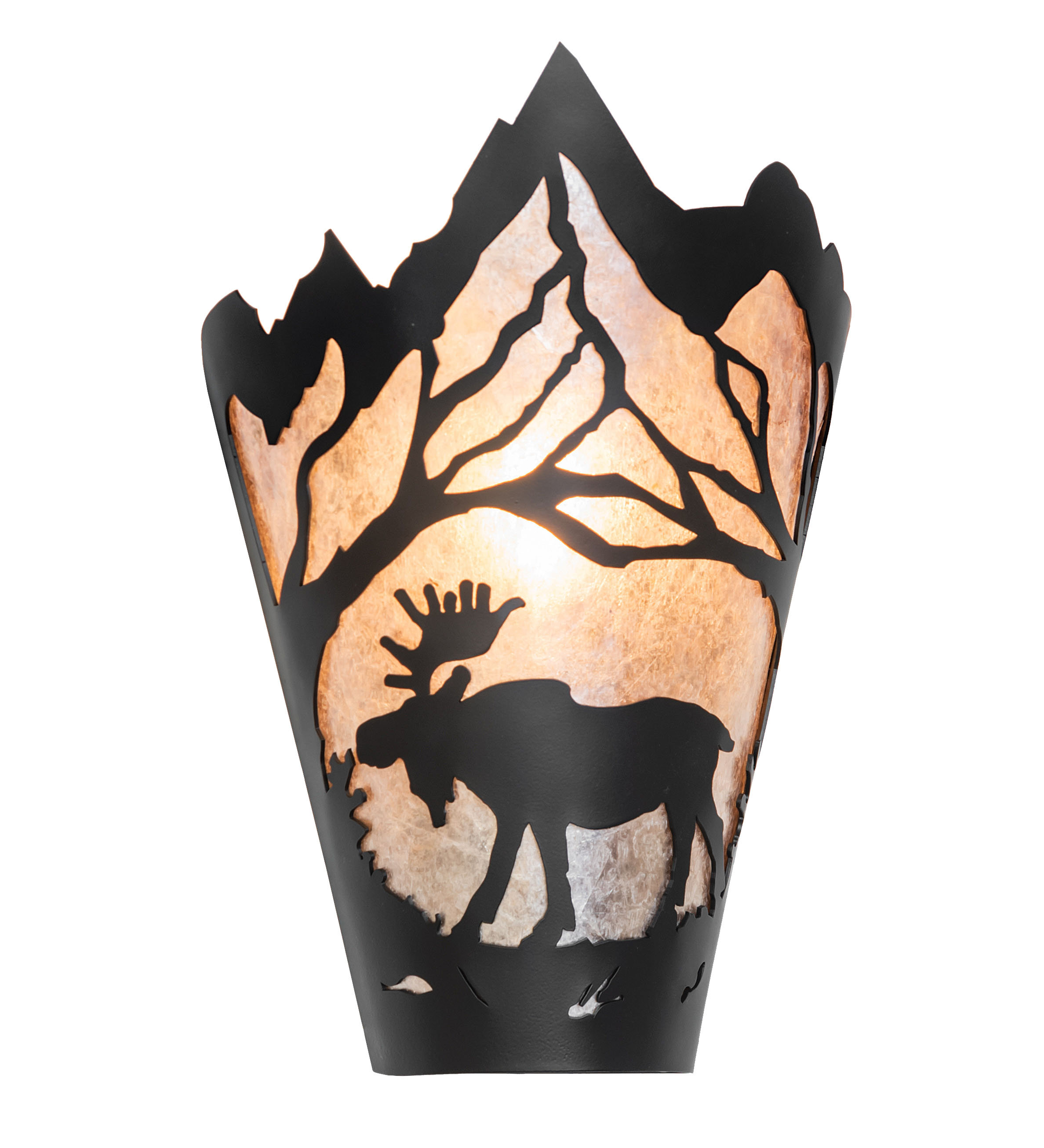 Foundry Select 8" Wide Moose At Dawn Left Wall Sconce | Wayfair
