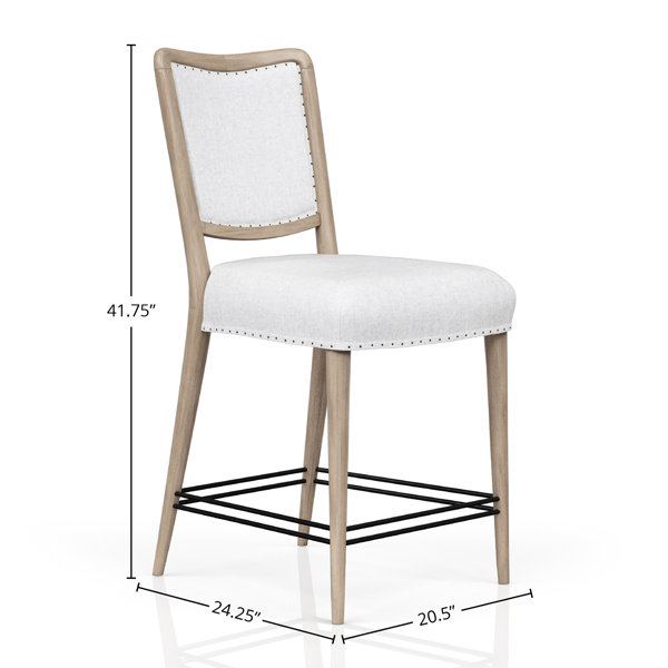 One Allium Way Counter Stool Of 2 In Sand - Upholstered Seat For Web ...