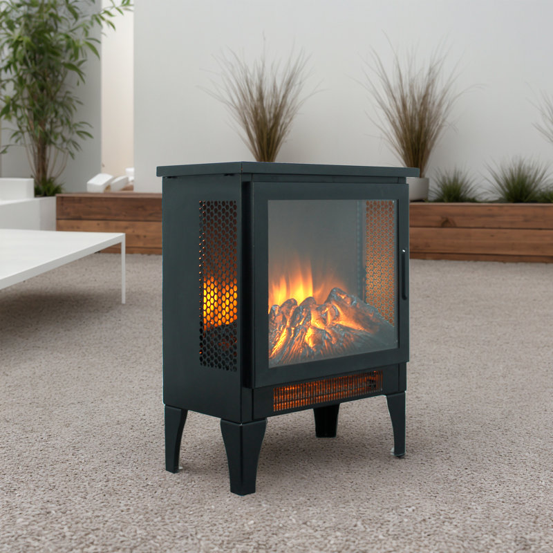 Winston Porter Electric Fireplace Stove Heater | Wayfair