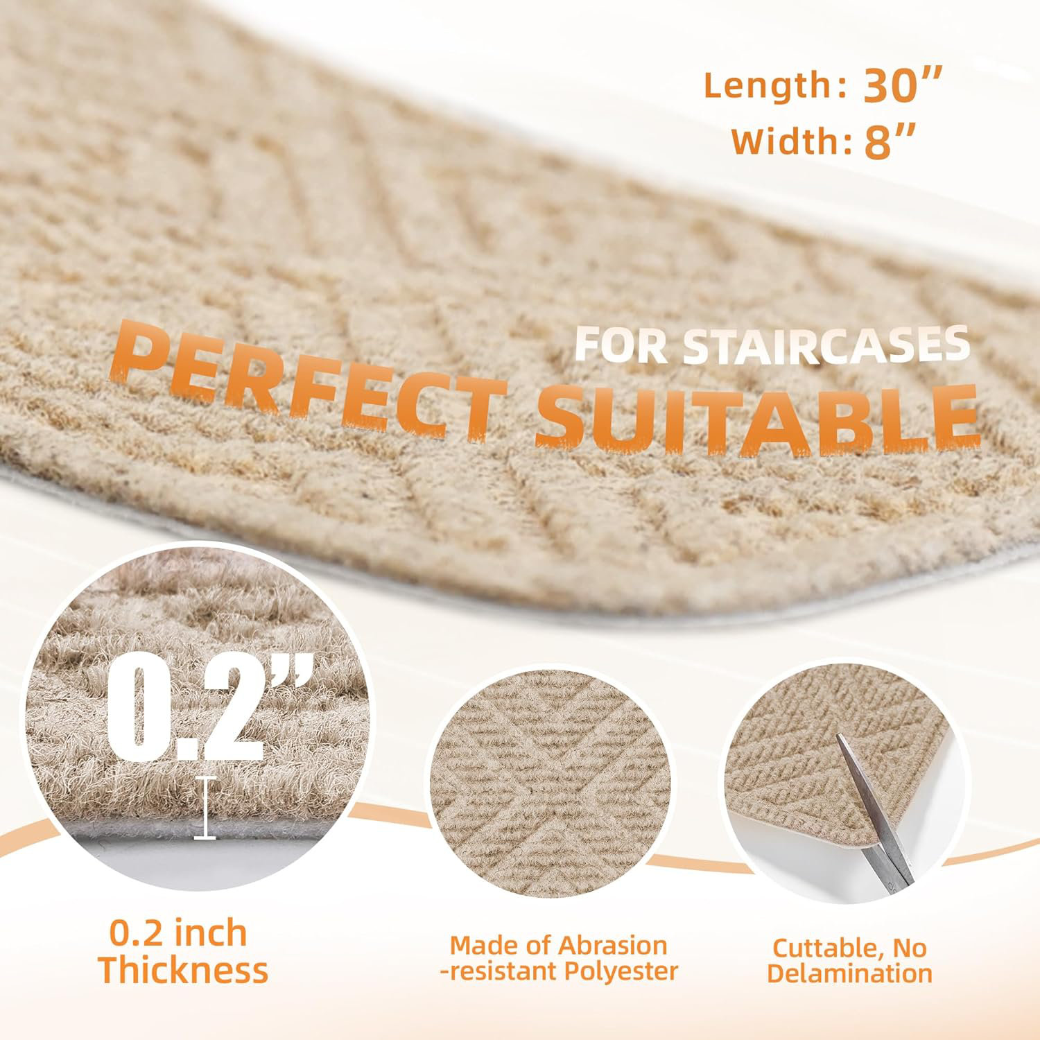 George Oliver Non Slip Stair Treads For Wooden Steps 15 Pack Peel And ...