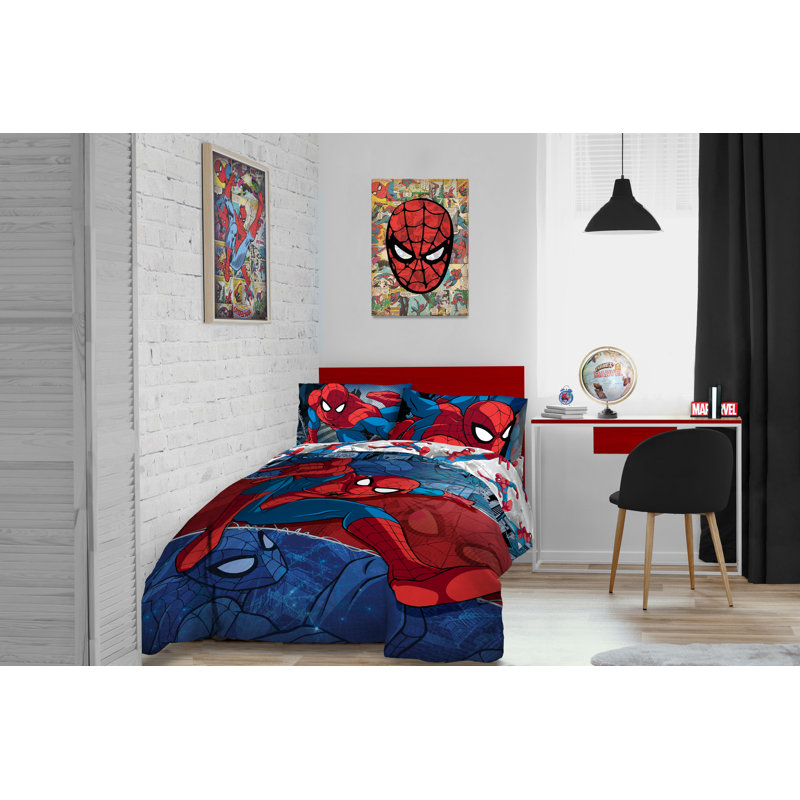 Marvel Spiderman Burst 4 Piece Bed Set & Reviews | Wayfair