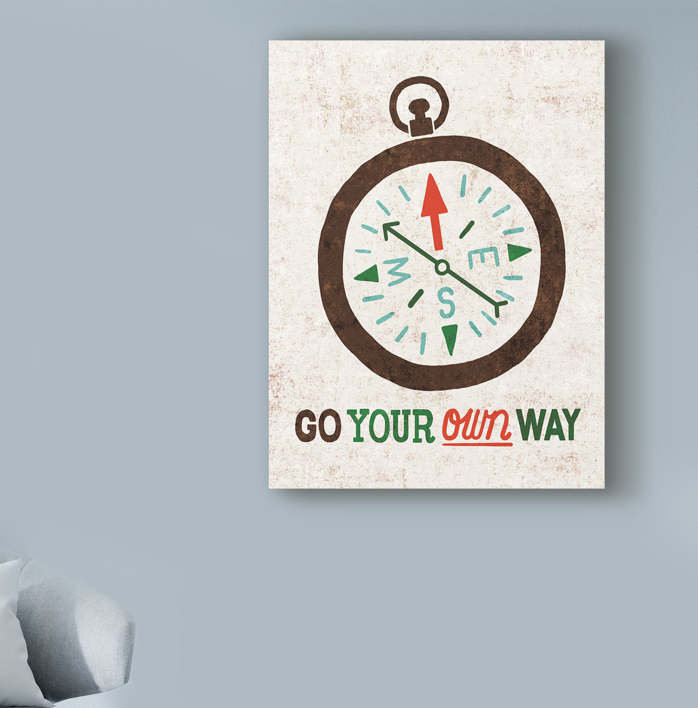 Breakwater Bay 'Happy Camper Compass' Acrylic Painting Print on Wrapped ...