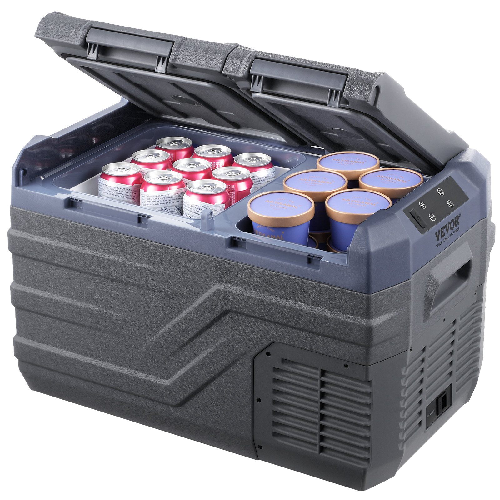 VEVOR Compresseur portatif de réfrigérateur de congélateur de voiture 25 L à deux zones pour la ...