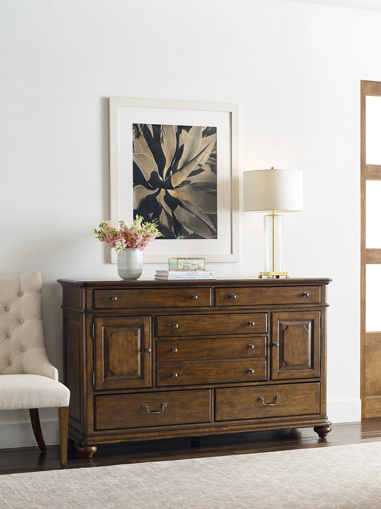 Canora Grey Skylinn 6 Drawer 66" W Solid Wood Dresser | Wayfair