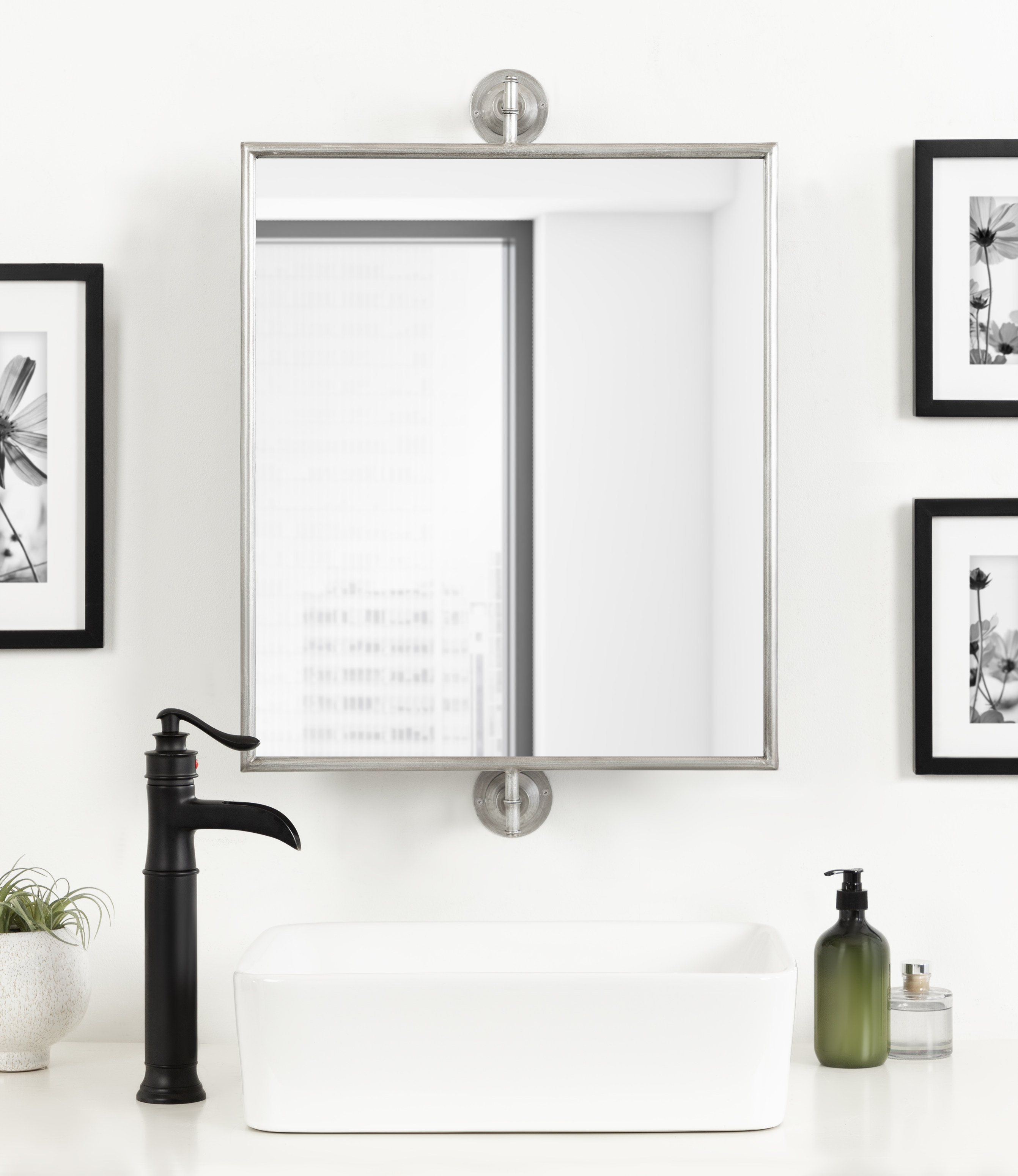 Willa Arlo™ Interiors Dunnell Rectangle Pivot Bathroom Wall Mirror ...