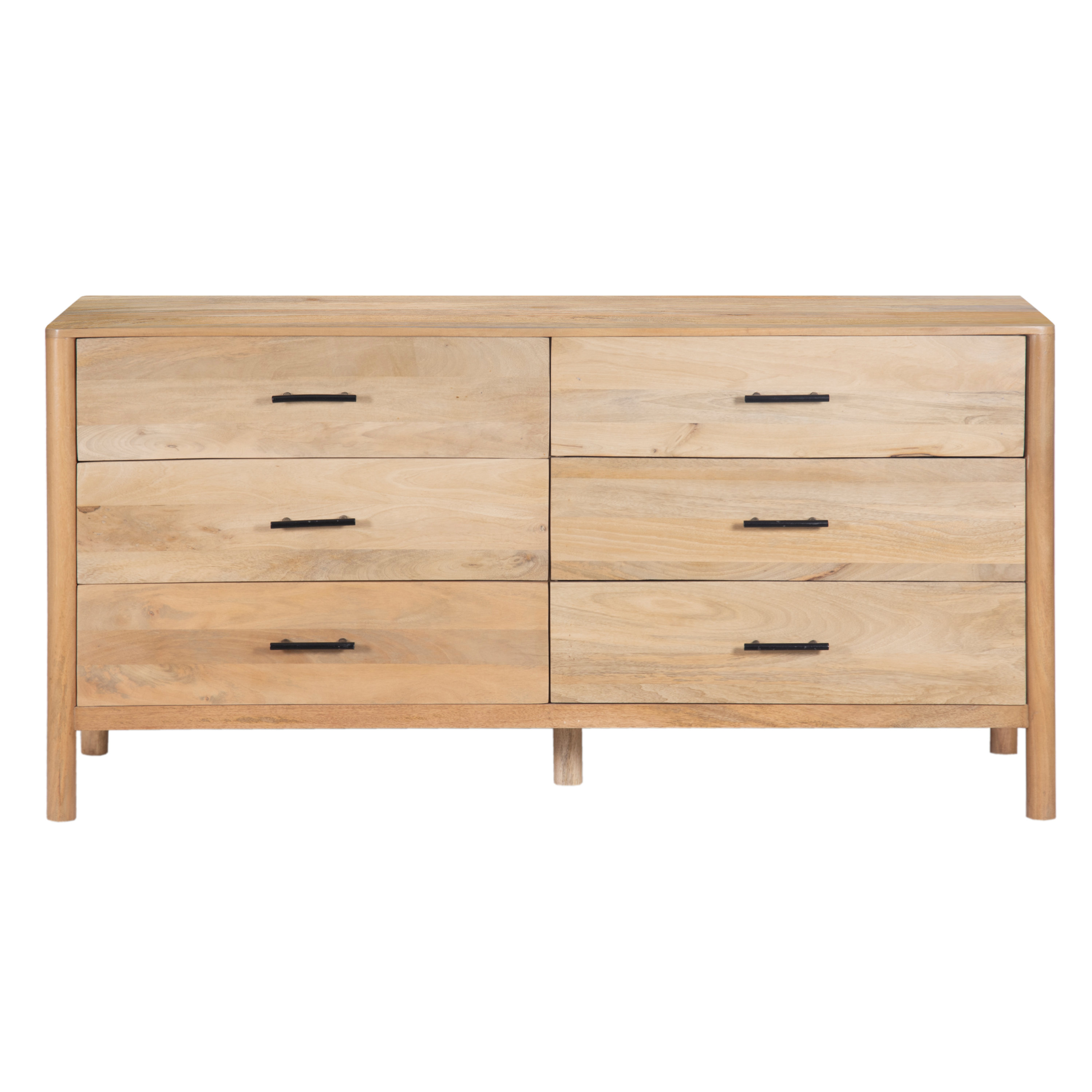 The Urban Port Geti 6 Drawers, 66 Inch Wide Dresser, Handcrafted ...