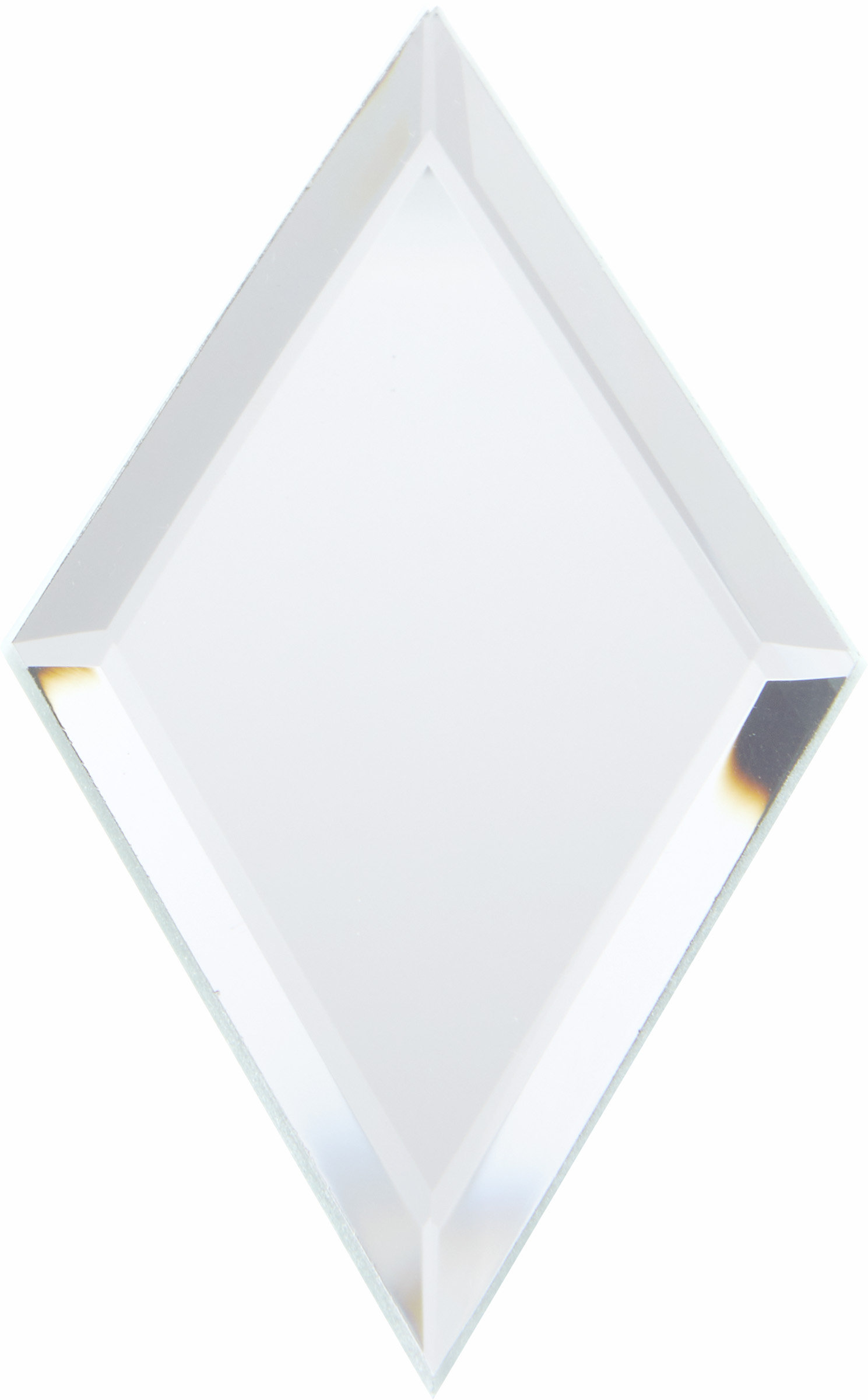 Ebern Designs Darosa 2" x 4" Diamond-Shaped, 3mm Thick Beveled Glass ...