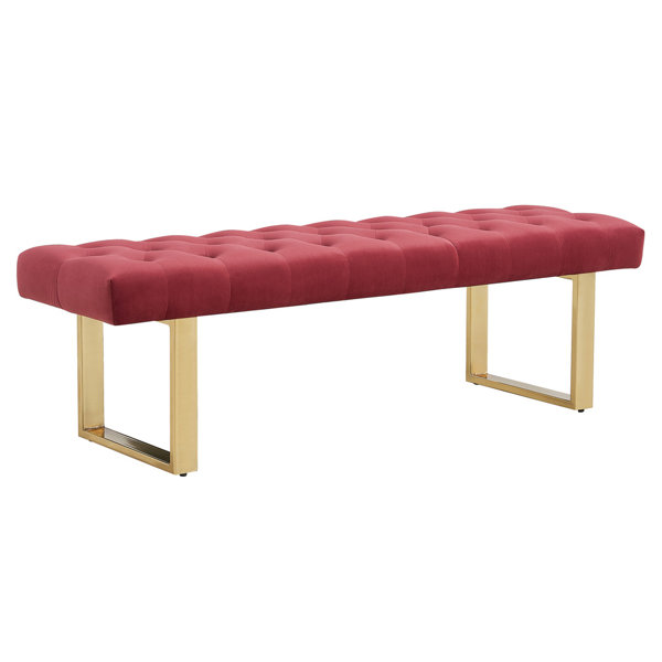 Mercer41 Taquarius Velvet Upholstered Bench | Wayfair