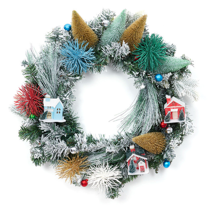 The Holiday Aisle® 24 Inch Christmas Wreaths for Front Door, Xmas ...