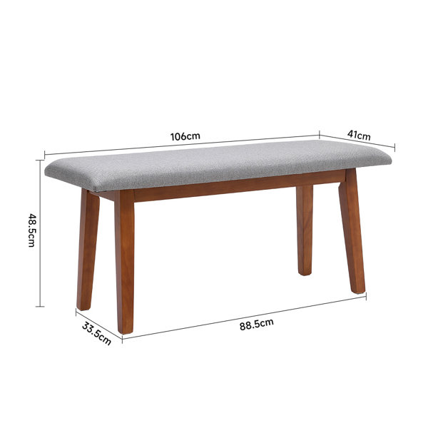 George Oliver Ashly Linen Dining Bench & Reviews | Wayfair.co.uk