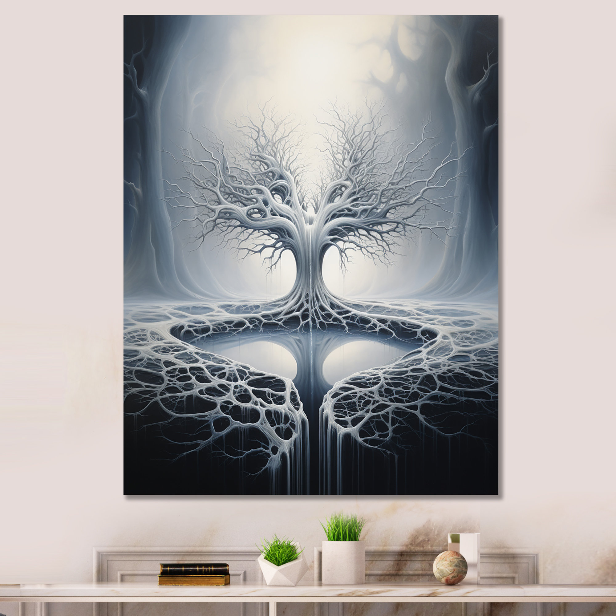 Millwood Pines Surrealism Tree Celestial Roots - Surrealism Wall Art ...