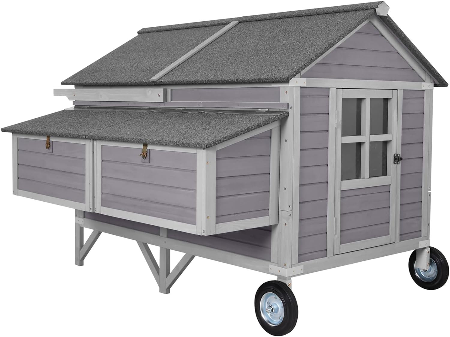 Tucker Murphy Pet™Mobile Chicken Coop Wooden Hen House with Nesting Box ...