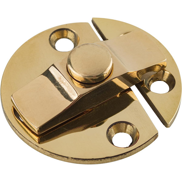 UNIQANTIQ HARDWARE SUPPLY Cast Brass Turn Button Door Latch w/ Back ...