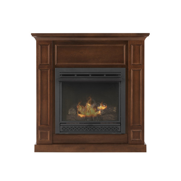 Comfort Glow Dual Fuel Ventless Gas Fireplace with Mantle The Avalon ...