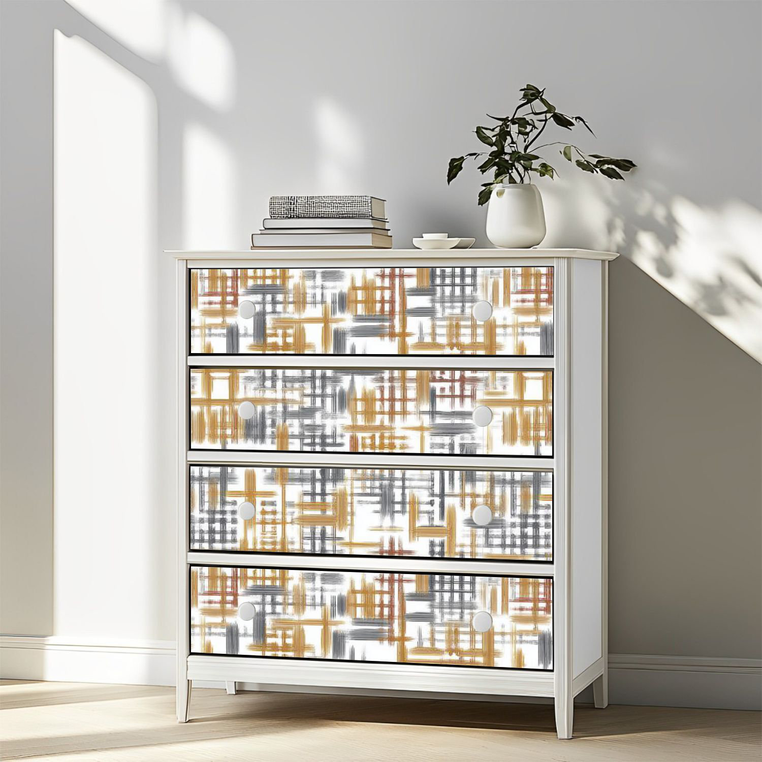 Canora Grey Peel and Stick Wallpaper Contact Paper Abstract geometric ...