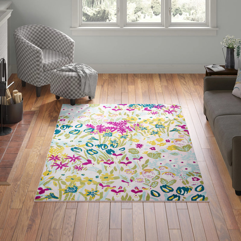 Andover Mills™ Holle Floral Indoor Rug & Reviews | Wayfair