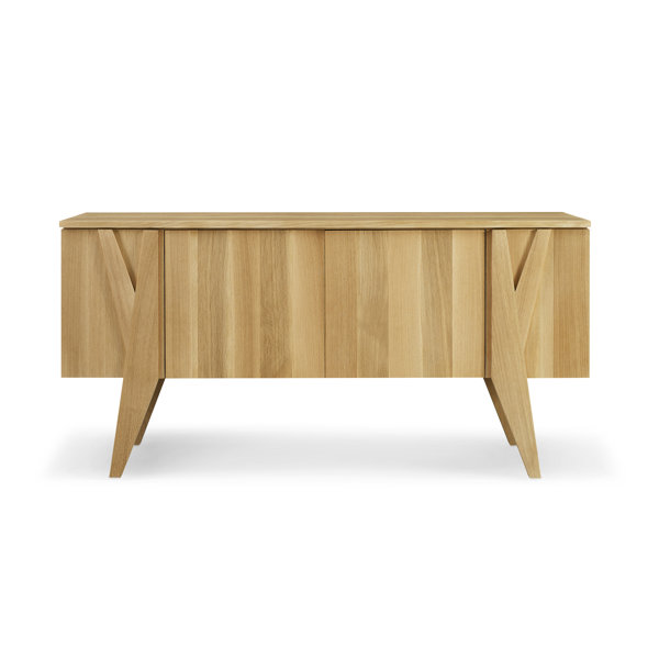 Stickley Portfolio120 Yarrow 70.5" Wide 2-Drawer Solid Oak Wood ...