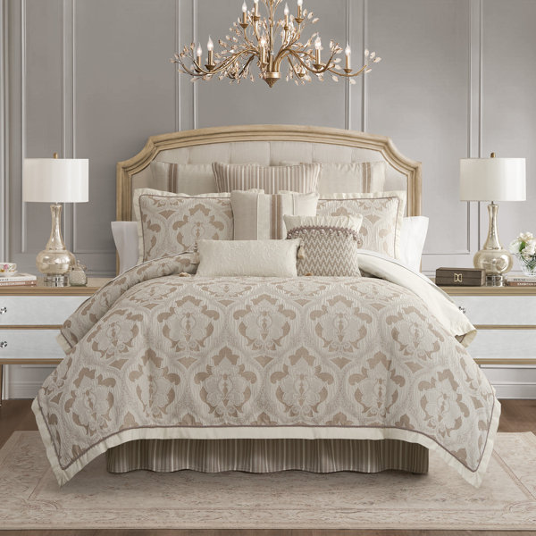 Waterford Bedding Arderra 4 Piece Ivory Comforter Set & Reviews | Wayfair