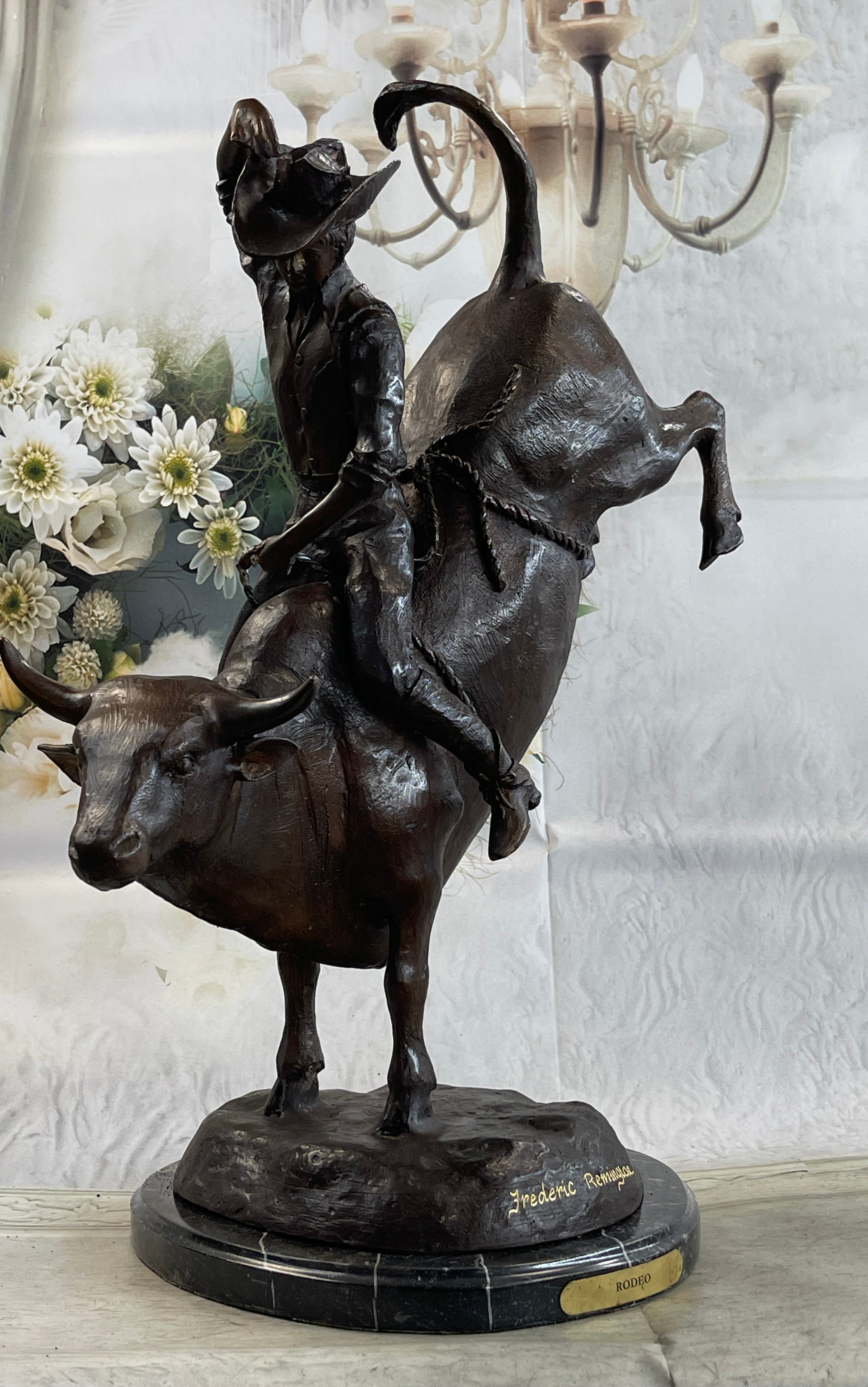 Bronzhaus Bronze Sculpture Statue Rodeo Signed Thomas West Cowboy ...