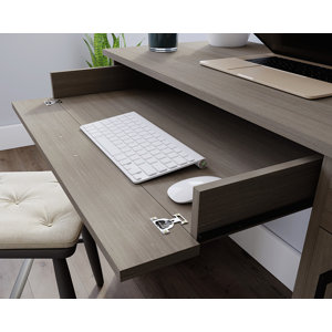 Inbox Zero Home Office Desk with Drawers | Wayfair