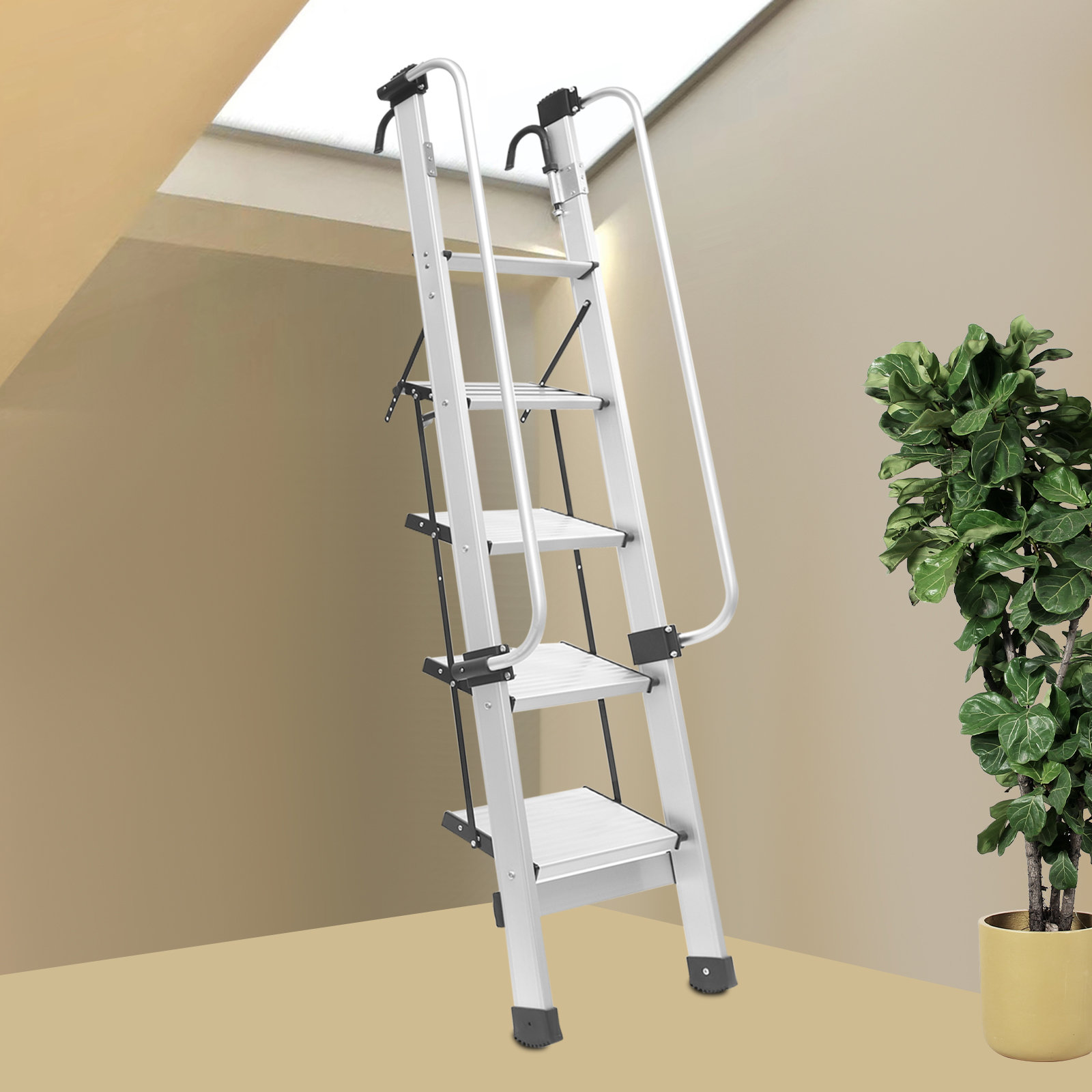 WFX Utility™ 5 Step Aluminum Alloy Step Ladder | Wayfair