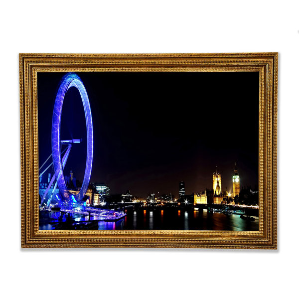 Ebern Designs London Eye Blue Uk - Single Picture Frame Print | Wayfair ...