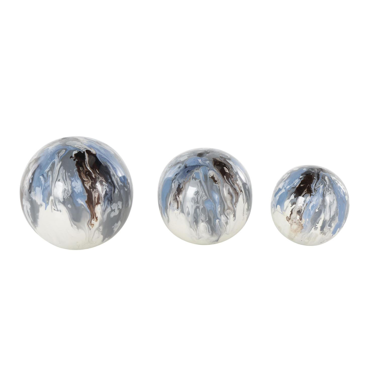 Wrought Studio™ Metal Swirl Abstract Orbs & Vase Filler With Brown And ...