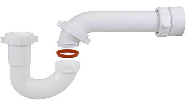 Highcraft 1-1/2" P-Trap w/ Marvel Connect Adapter for Kitchen Sink ...