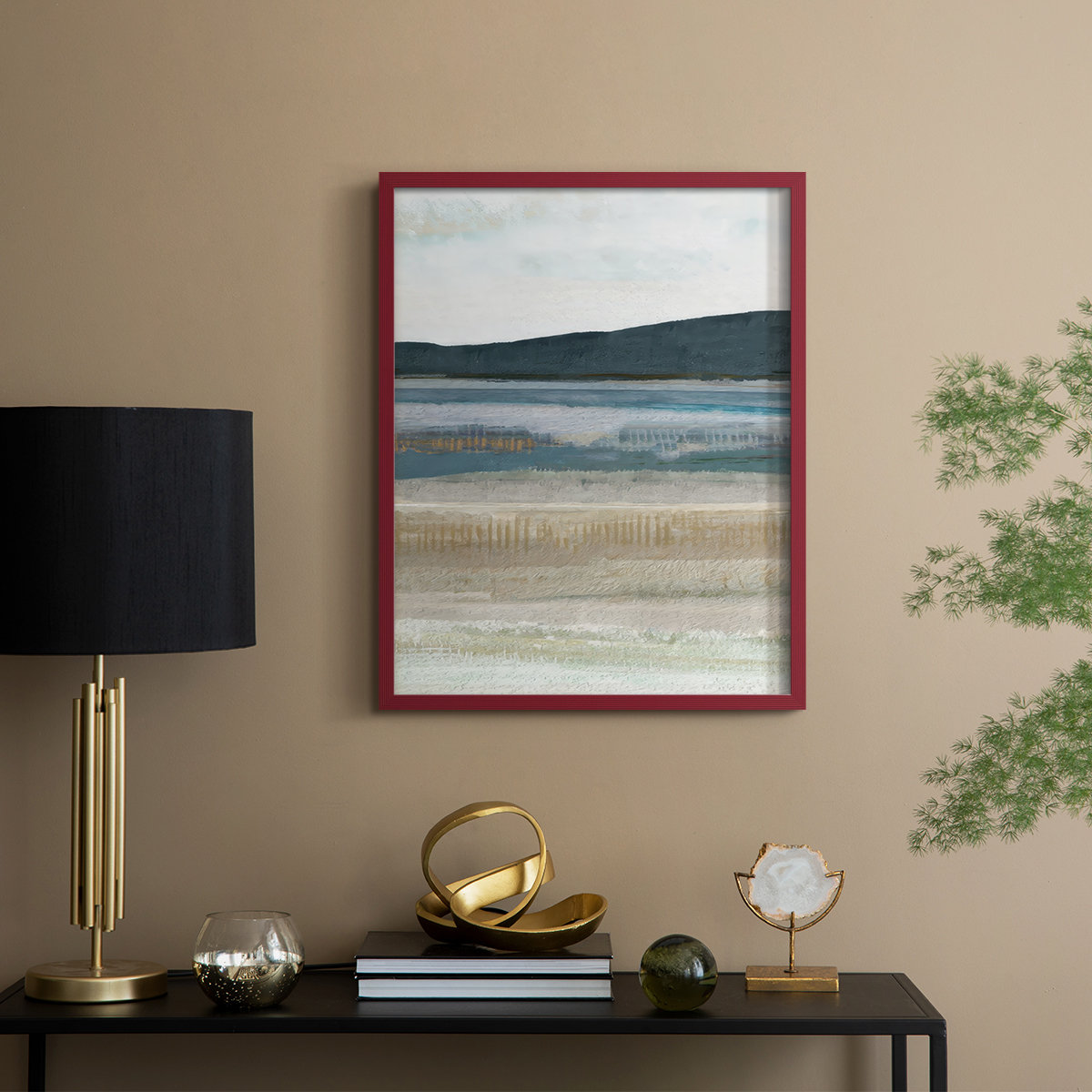 Beachcrest Home™ Saltwater Bay III Framed Print - Solid Wood | Wayfair